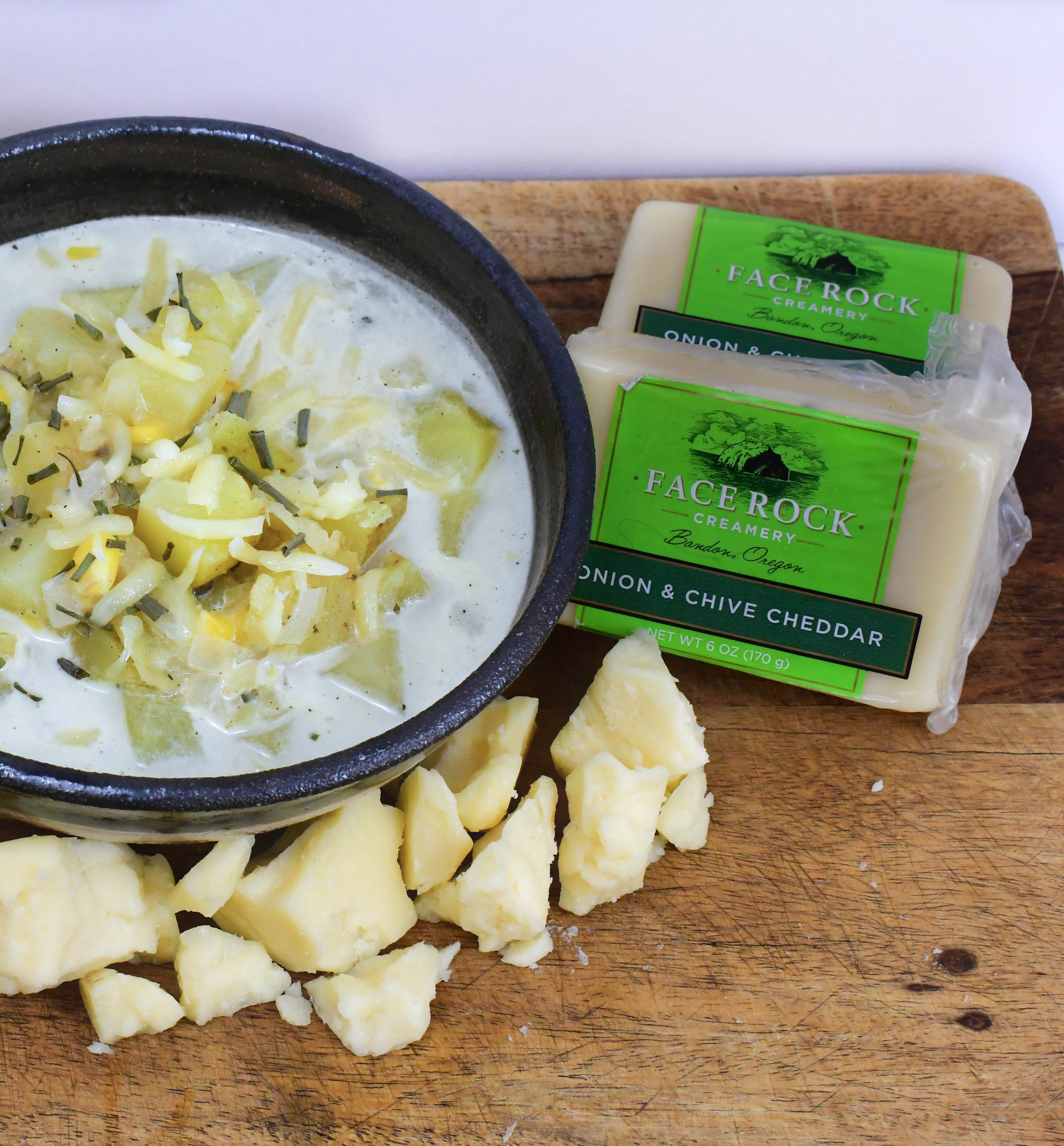 Onion & Chive Cheddar | Face Rock Creamery